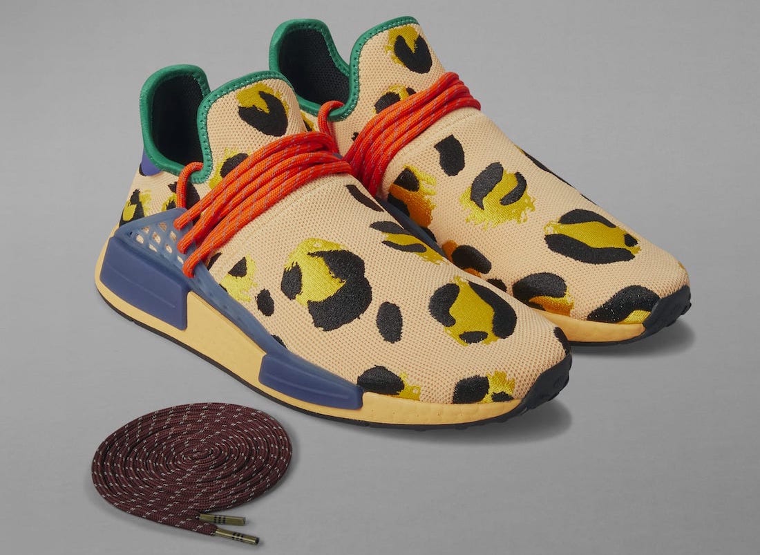 Collab Pharrell x Adidas NMD Hu lançará modelo “Animal Print Amber ...